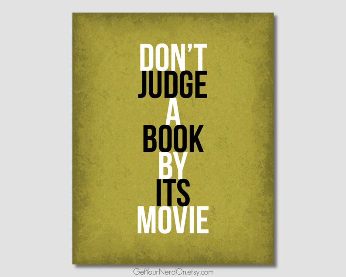 Don't Judge A Book by Its Movie Book Nerd Print Library - Etsy