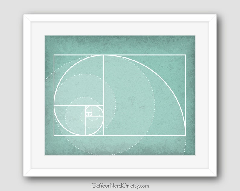 Fibonacci Sequence Minimalist Art Print Math Teacher Gift | Etsy