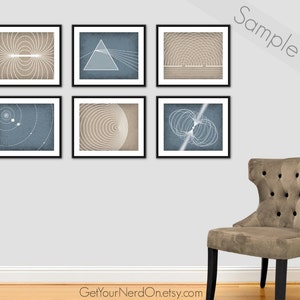 Refraction Through A Prism, Science Art Poster, Unique Home Decor, Nerd ...