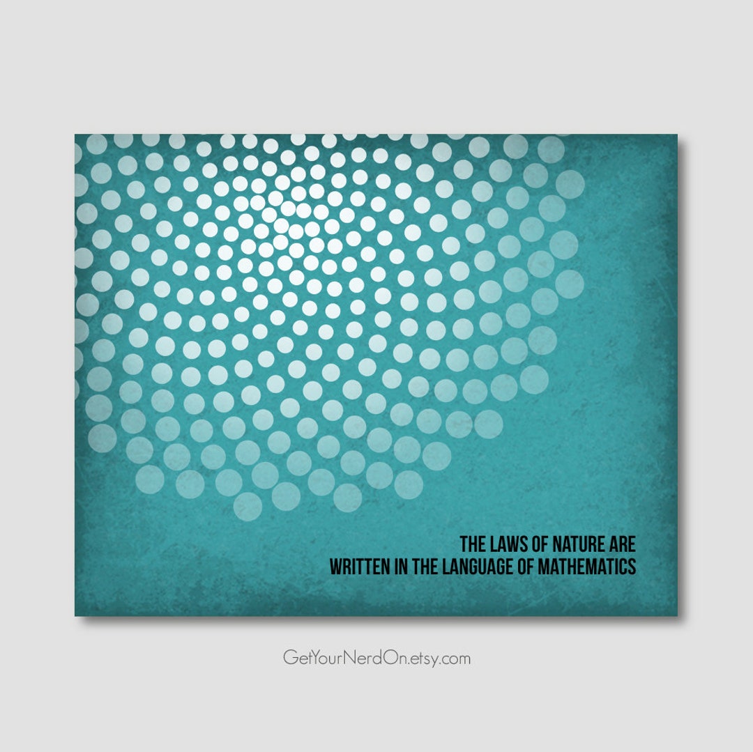 Math Nerd Poster, Mathematics Quote, Fermat's Spiral, Teacher Gifts ...