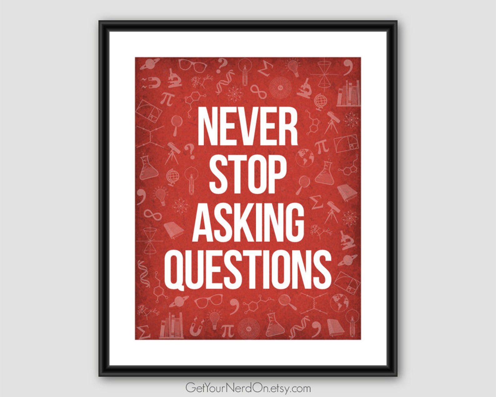 Never Stop Asking Questions Kids' Room Decor Classroom | Etsy