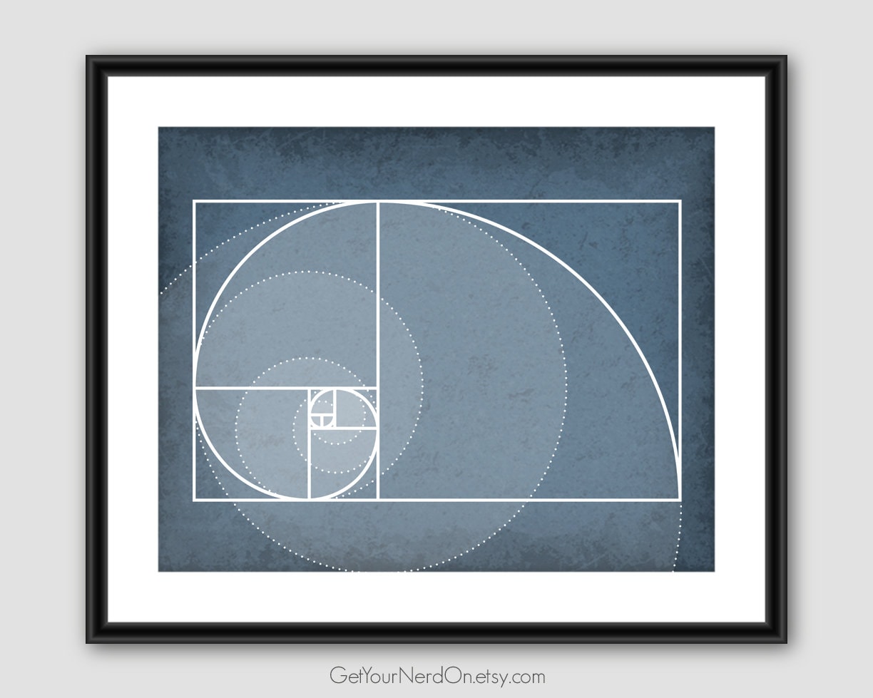 Fibonacci Sequence Minimalist Art Print Math Teacher Gift | Etsy