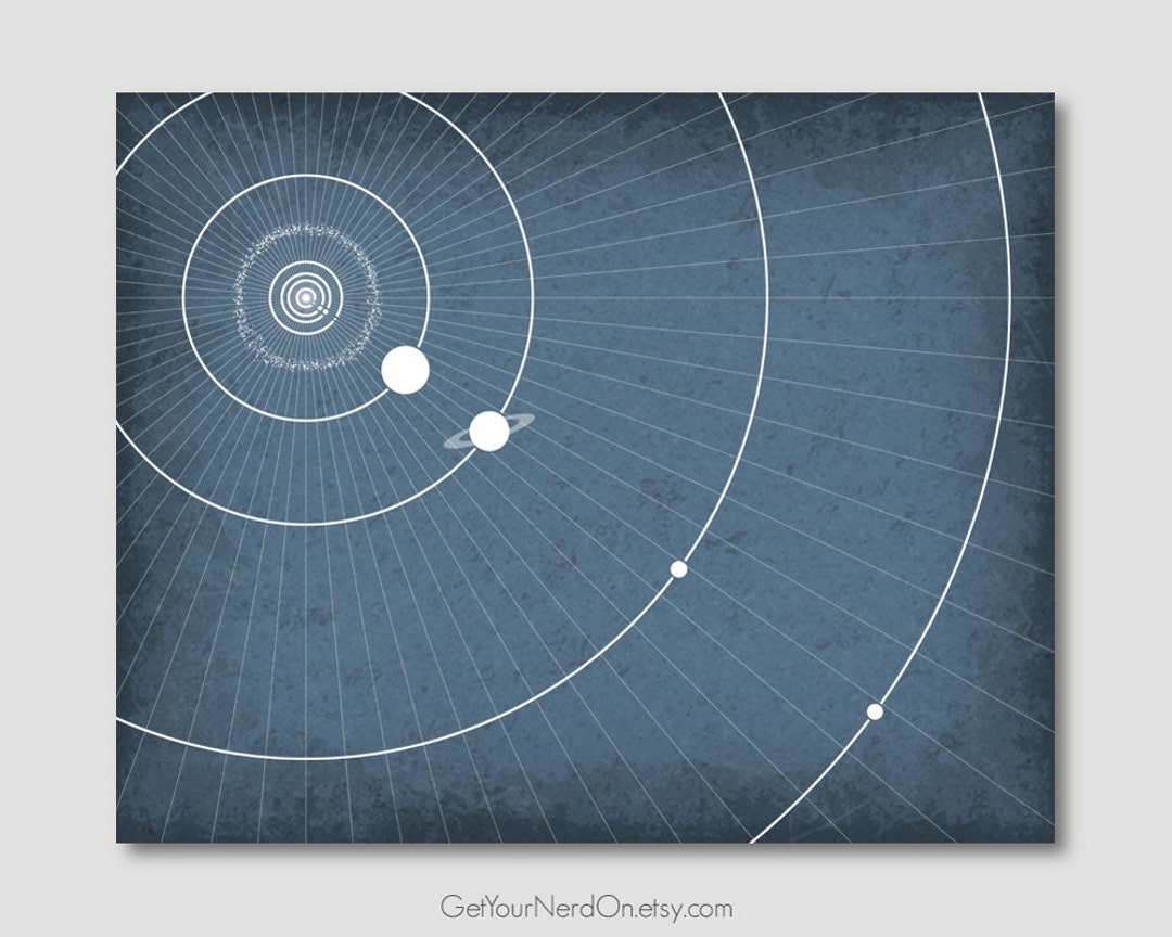 Planet Orbits Print Solar System Art Astronomy Gifts Outer - Etsy