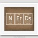 Nerds Poster Periodic Table of Elements Dorm Decor for - Etsy