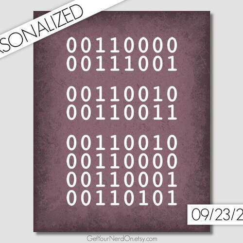 Custom Binary Code Name Computer Geek Gifts Personalized - Etsy
