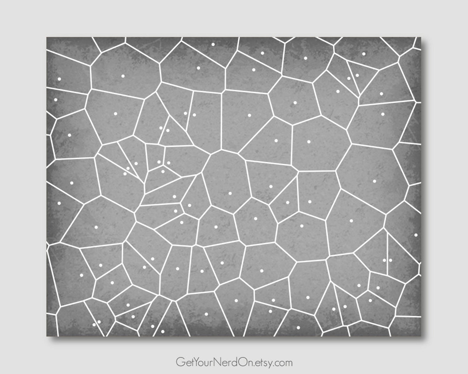 Voronoi Diagram Geometric Math Nerd Print Minimalist Art - Etsy