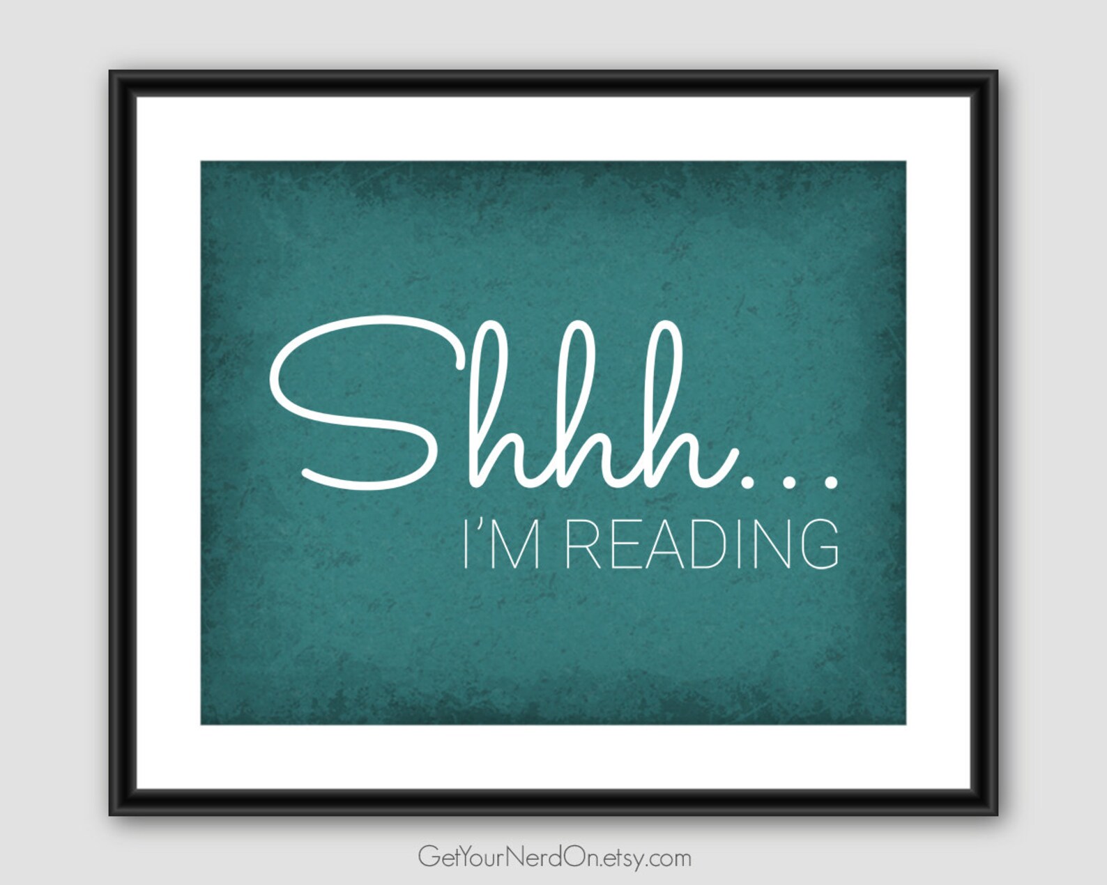 Shhh I'm Reading Book Nerd Poster Home Library Decor - Etsy