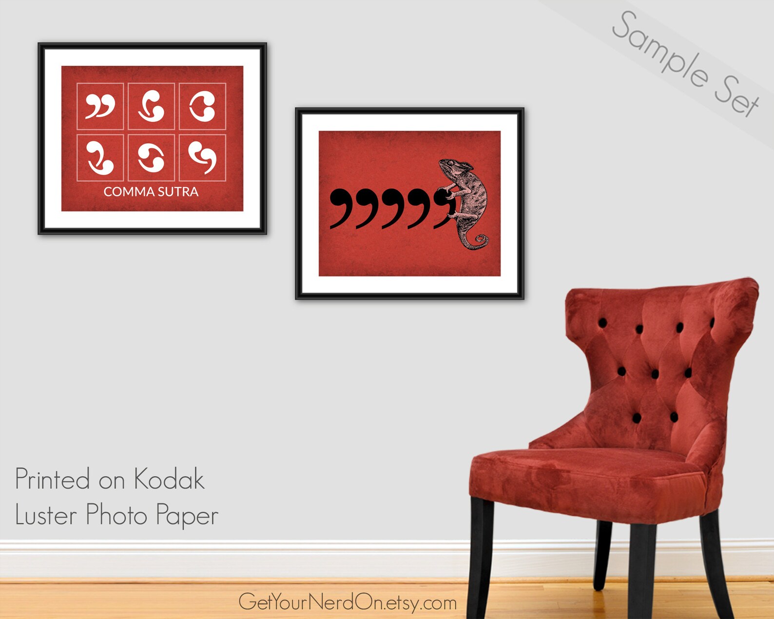 Comma Sutra Poster Punctuation Humor Funny Bedroom Wall Art | Etsy