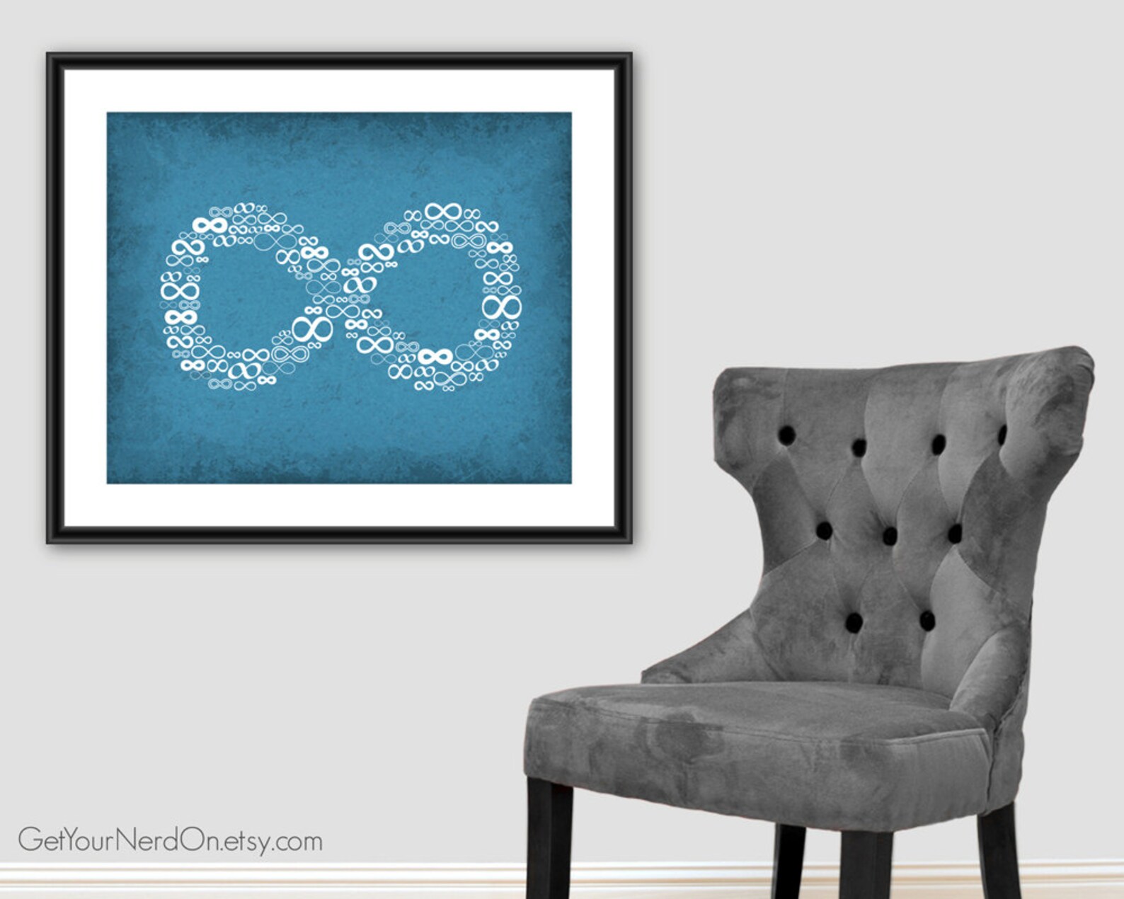 Infinity Typography Math Geek Decor Minimalist Nerd Art - Etsy
