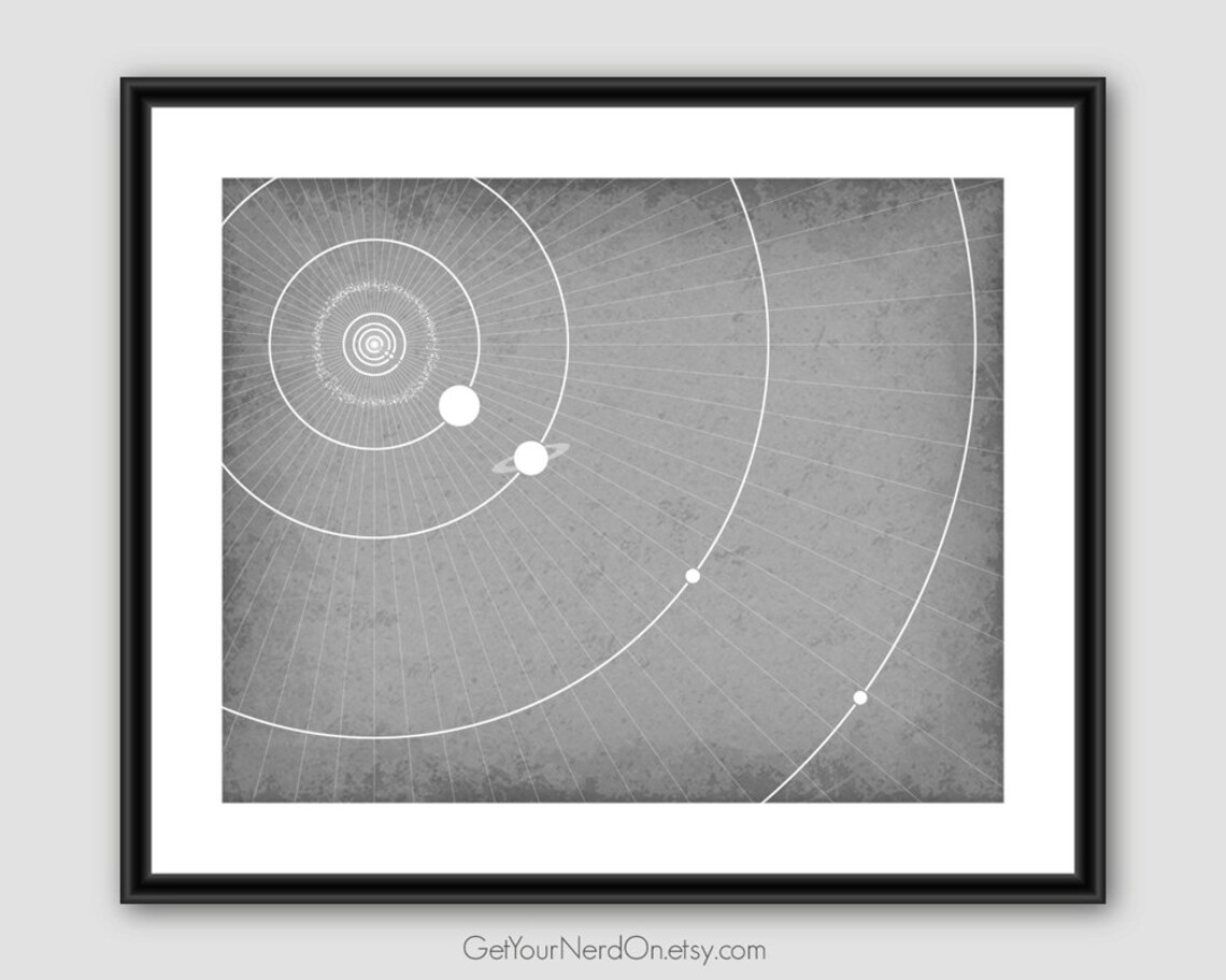 Planet Orbits Print Solar System Art Astronomy Gifts Outer | Etsy