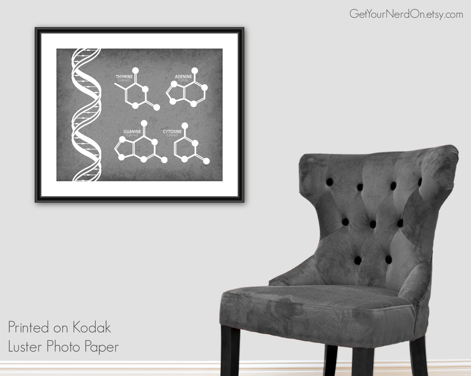 DNA Molecule Poster Double Helix Print Science Teacher Gift | Etsy