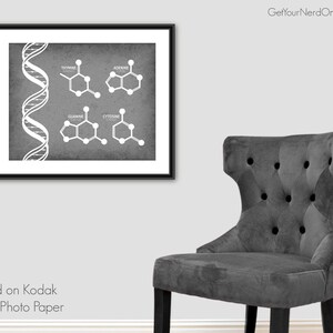 DNA Molecule Poster, Double Helix Print, Science Teacher Gift, Biology ...