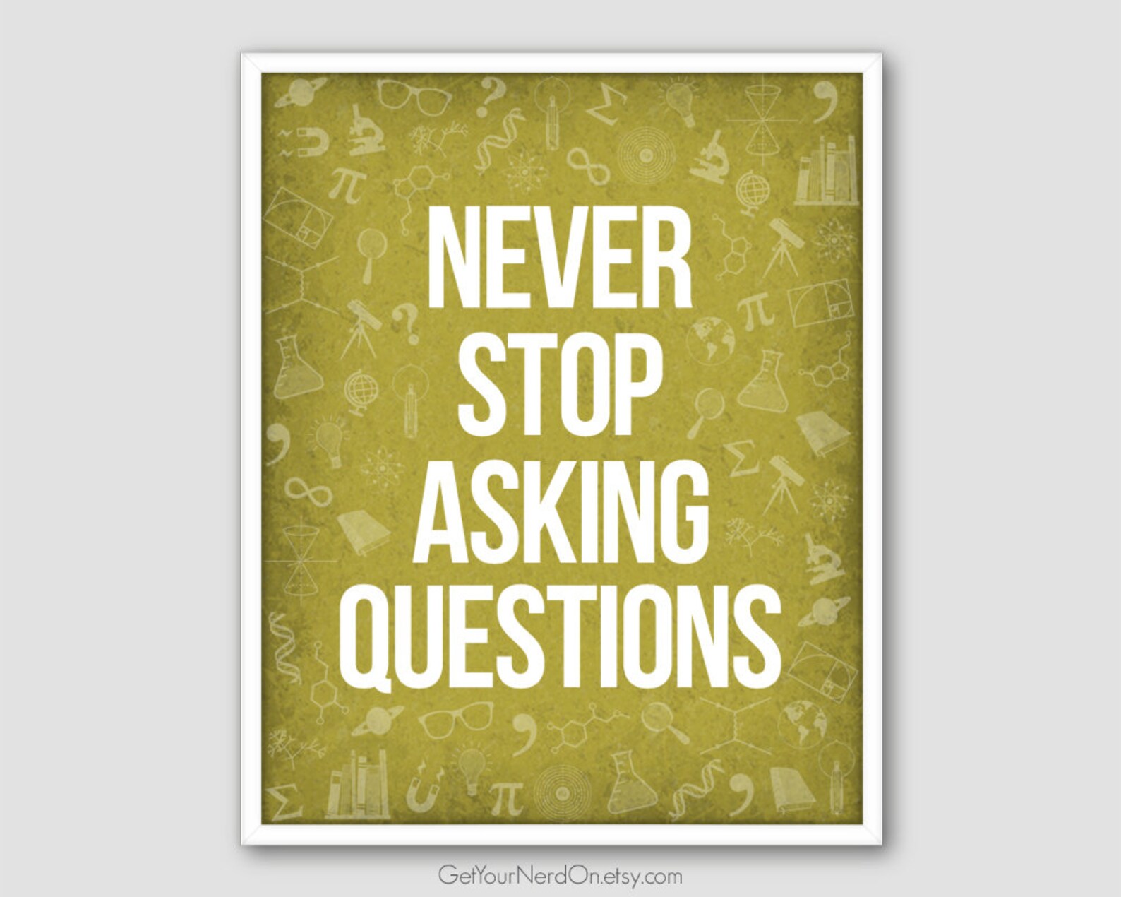Never Stop Asking Questions Kids' Room Decor Classroom | Etsy