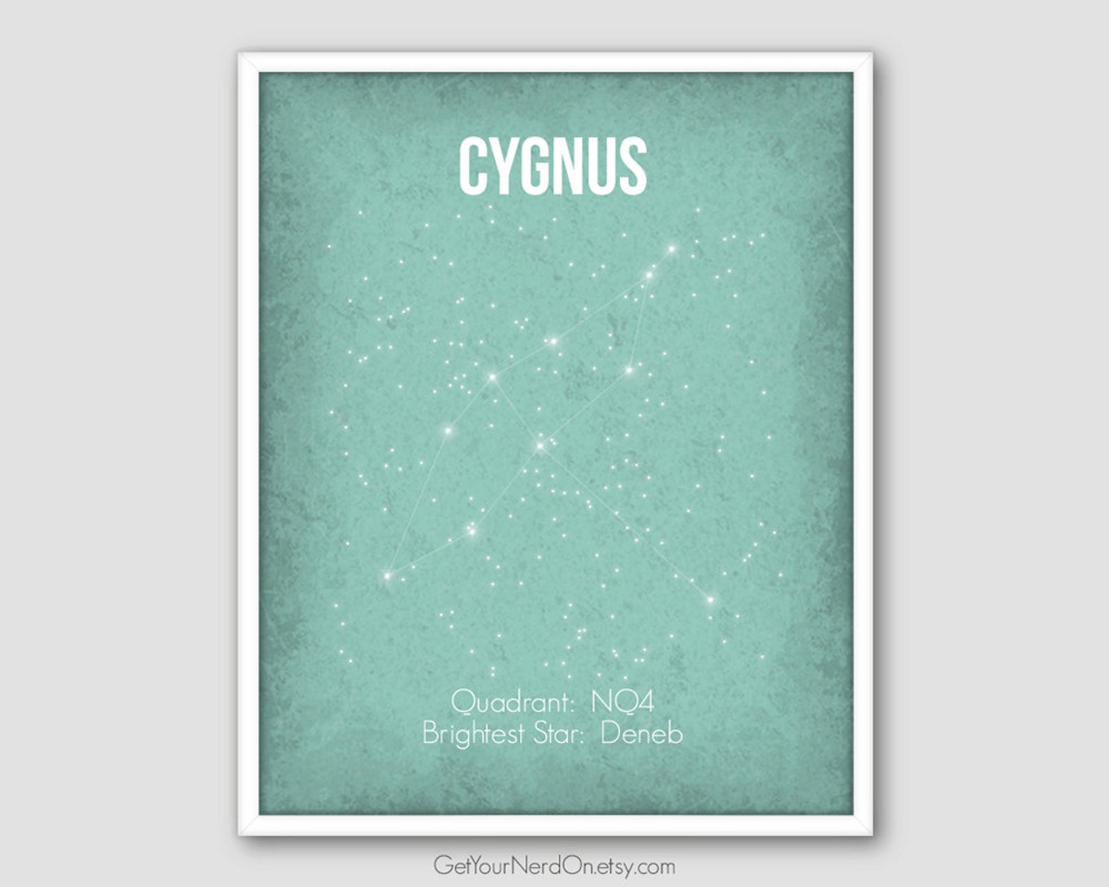 Cygnus Art Poster Constellation Print Astronomy Geek Gift | Etsy