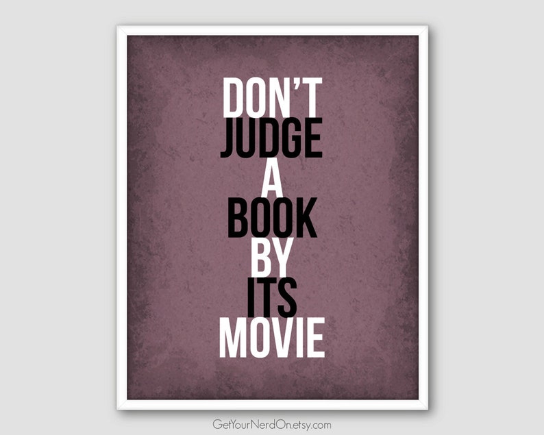 Don't Judge A Book by Its Movie Book Nerd Print Library - Etsy