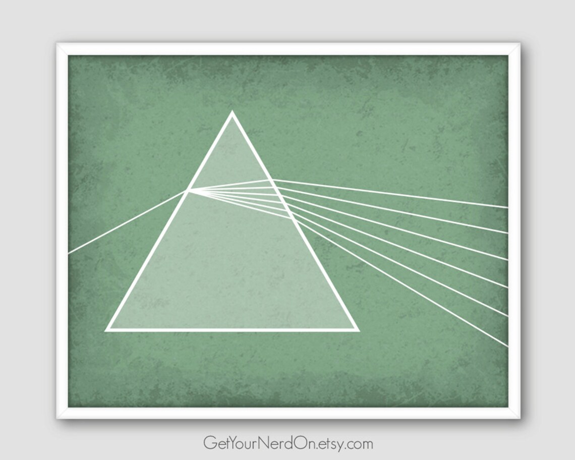 Refraction Through A Prism Science Art Poster Unique Home | Etsy