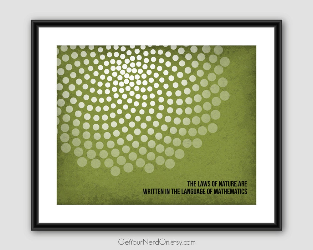 Math Nerd Poster Mathematics Quote Fermat's Spiral - Etsy
