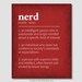 Nerd Definition Art Funny Definition Gift Nerdy Office - Etsy