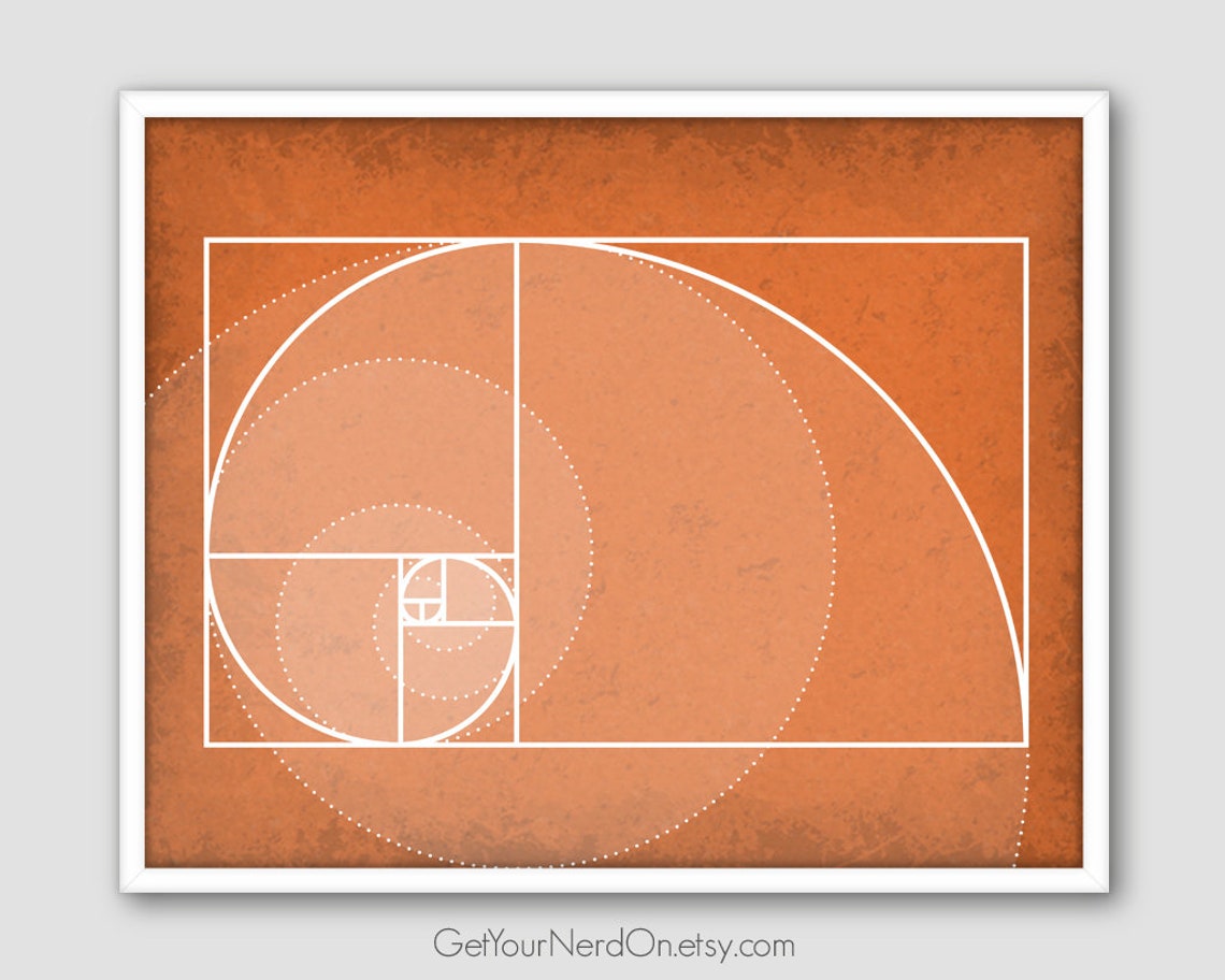 Fibonacci Sequence Minimalist Art Print Math Teacher Gift | Etsy