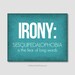 Funny Irony Poster Grammar Nerd Humor Gifts for Teachers - Etsy
