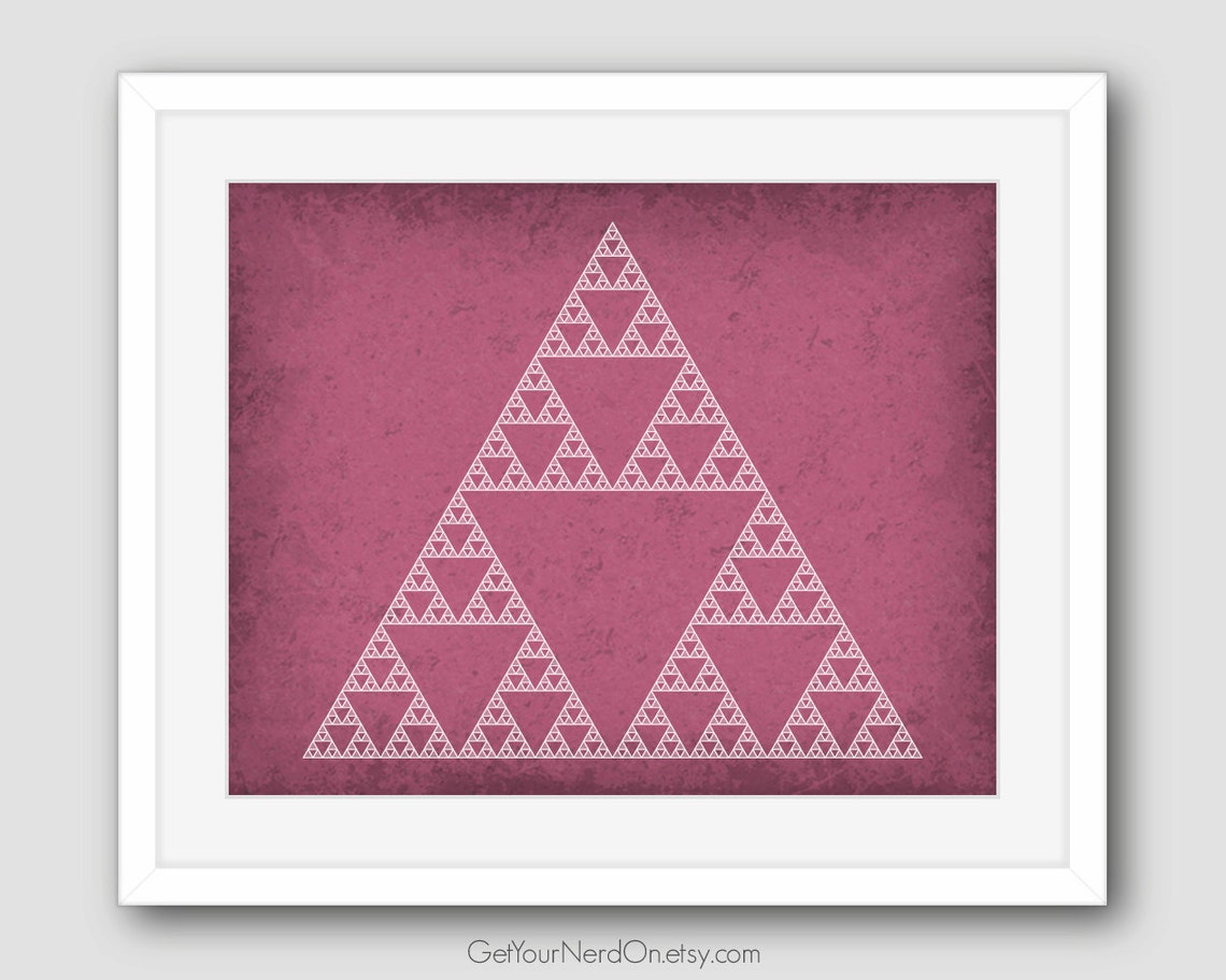 Sierpinski Triangle Geometric Fractal Art Poster Science | Etsy