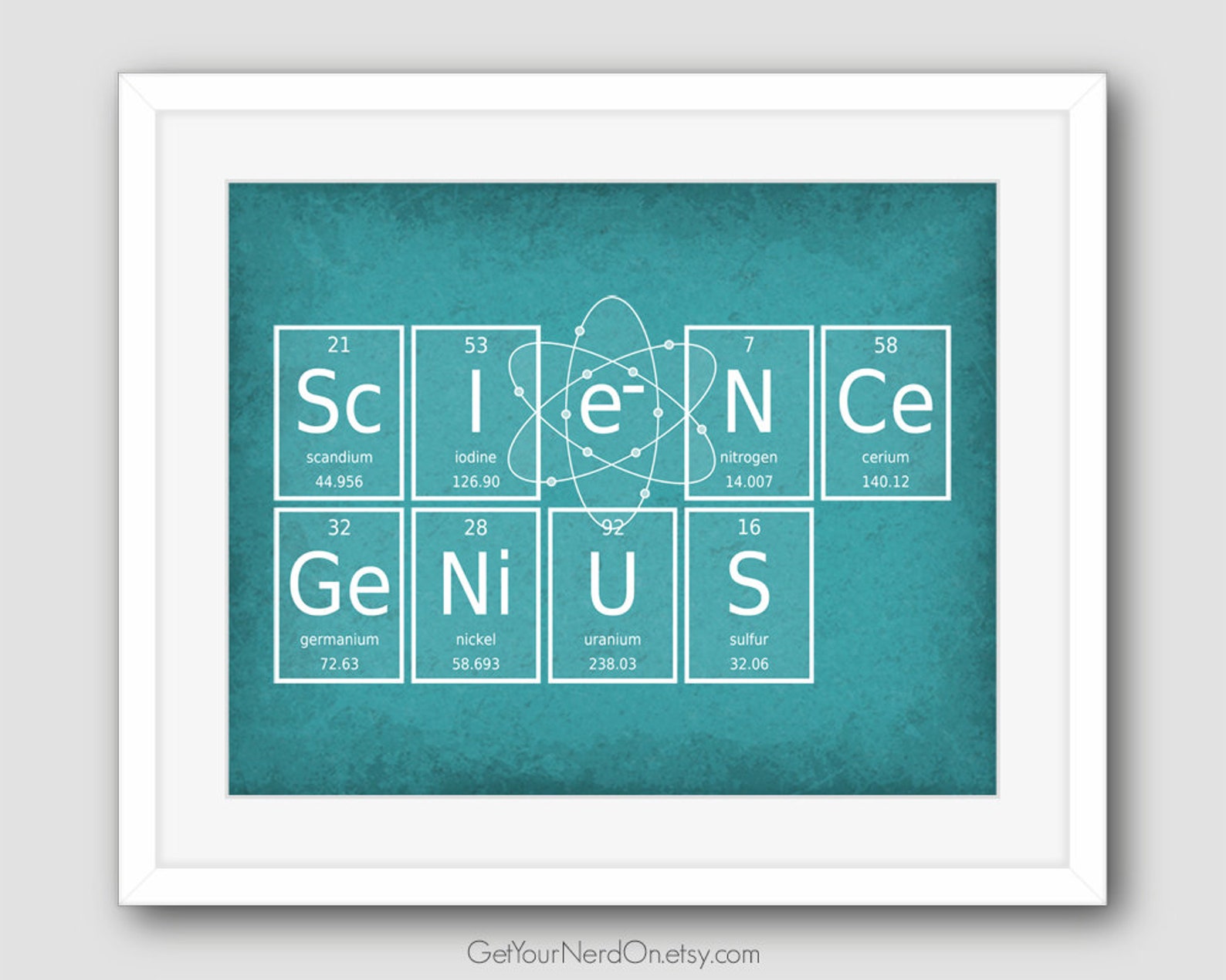 Science Genius Print Periodic Table Chemistry Teacher Gift - Etsy