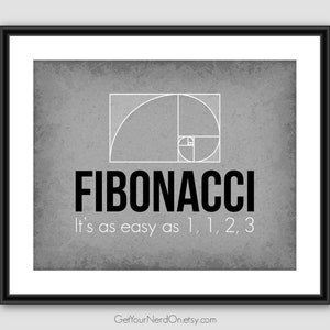 Fibonacci Spiral, Funny Math Joke, Classroom Decor, Unique Teacher ...
