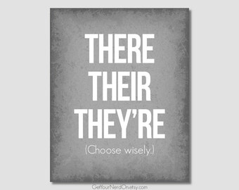 OMBRE GREEN GRAMMAR Print for Grammar Police. Perfect Child or - Etsy