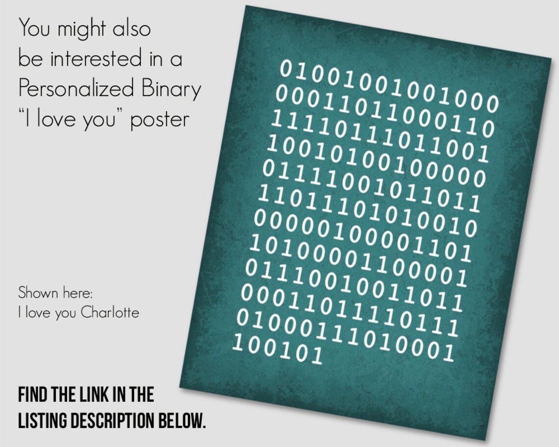 Computer Geek Gifts Custom Binary Code Important Dates Sign | Etsy