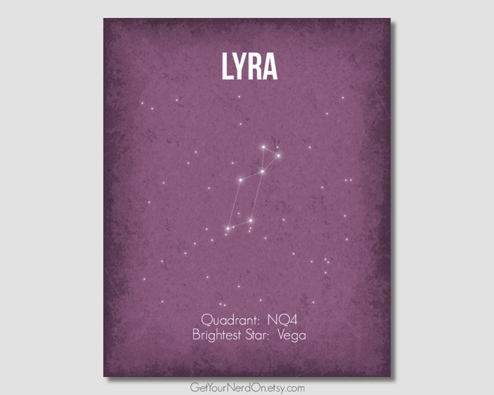 Lyra Constellation Astronomy Poster Outer Space Wall Art - Etsy