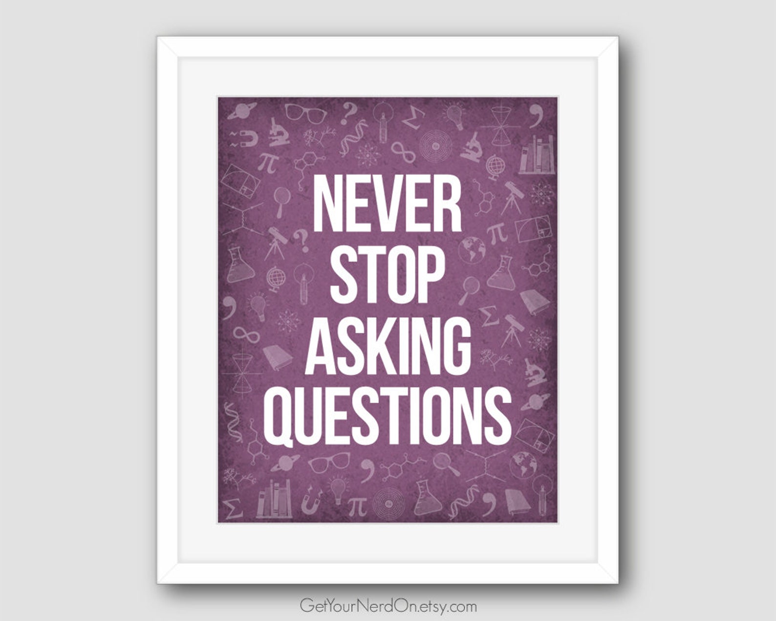 Never Stop Asking Questions Kids' Room Decor Classroom | Etsy