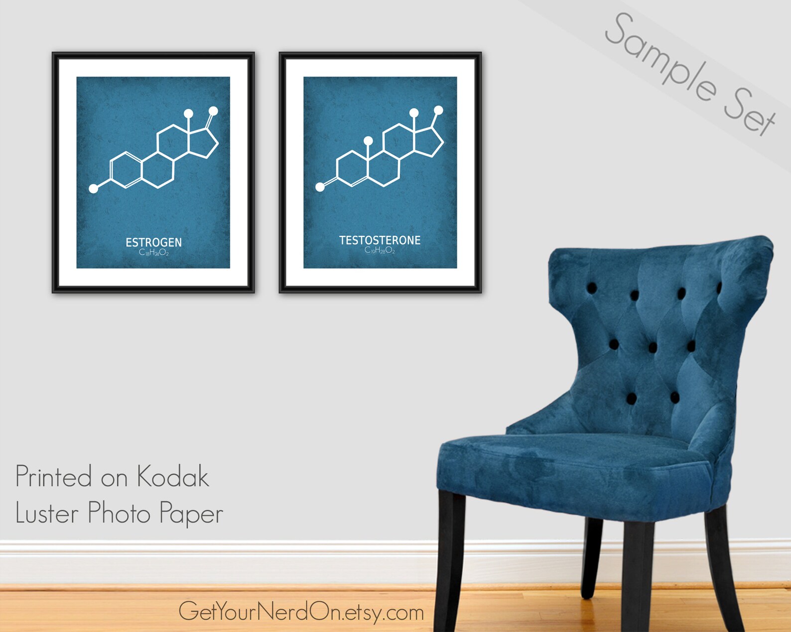 Testosterone Print Molecule Wall Art Science Nerd Art - Etsy