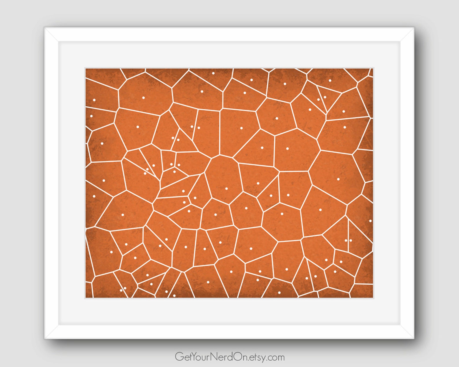 Voronoi Diagram Geometric Math Nerd Print Minimalist Art - Etsy