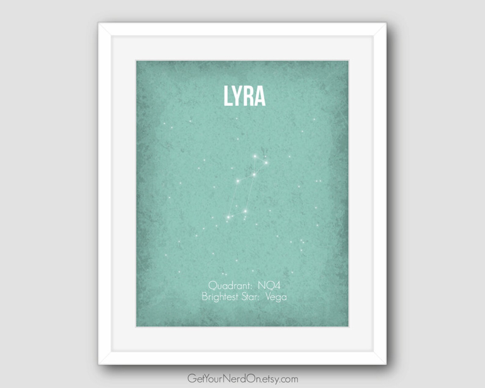 Lyra Constellation Astronomy Poster Outer Space Wall Art - Etsy