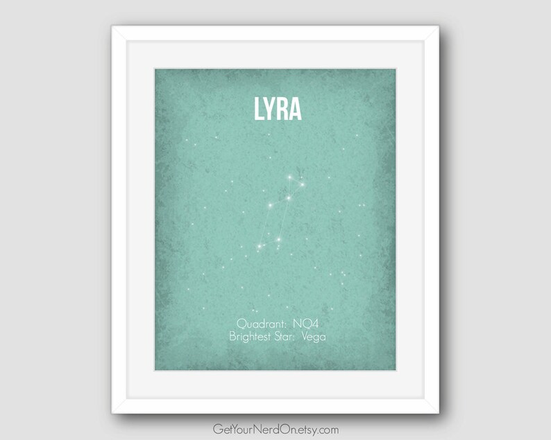 Lyra Constellation Astronomy Poster Outer Space Wall Art - Etsy