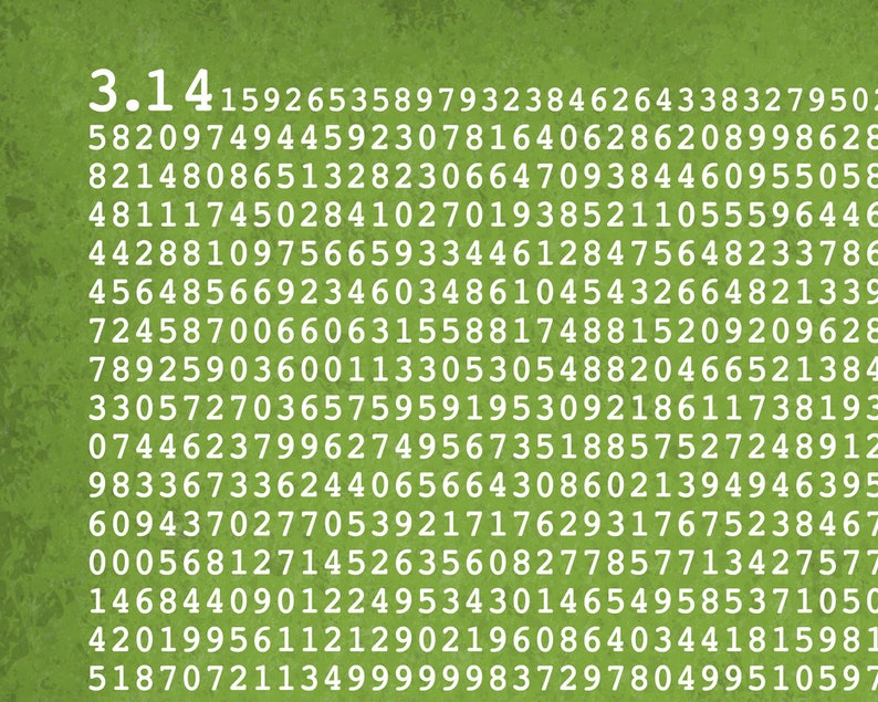 Pi to 2000 Decimal Places Mathematics Decor Math Teacher - Etsy