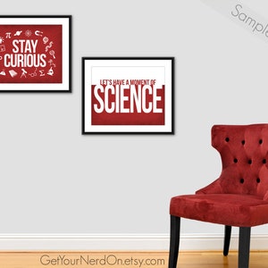 Let's Have A Moment of Science Geek Wall Art Print - Etsy
