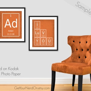 Personalized Gift Periodic Table Name Sign Custom Chemistry - Etsy