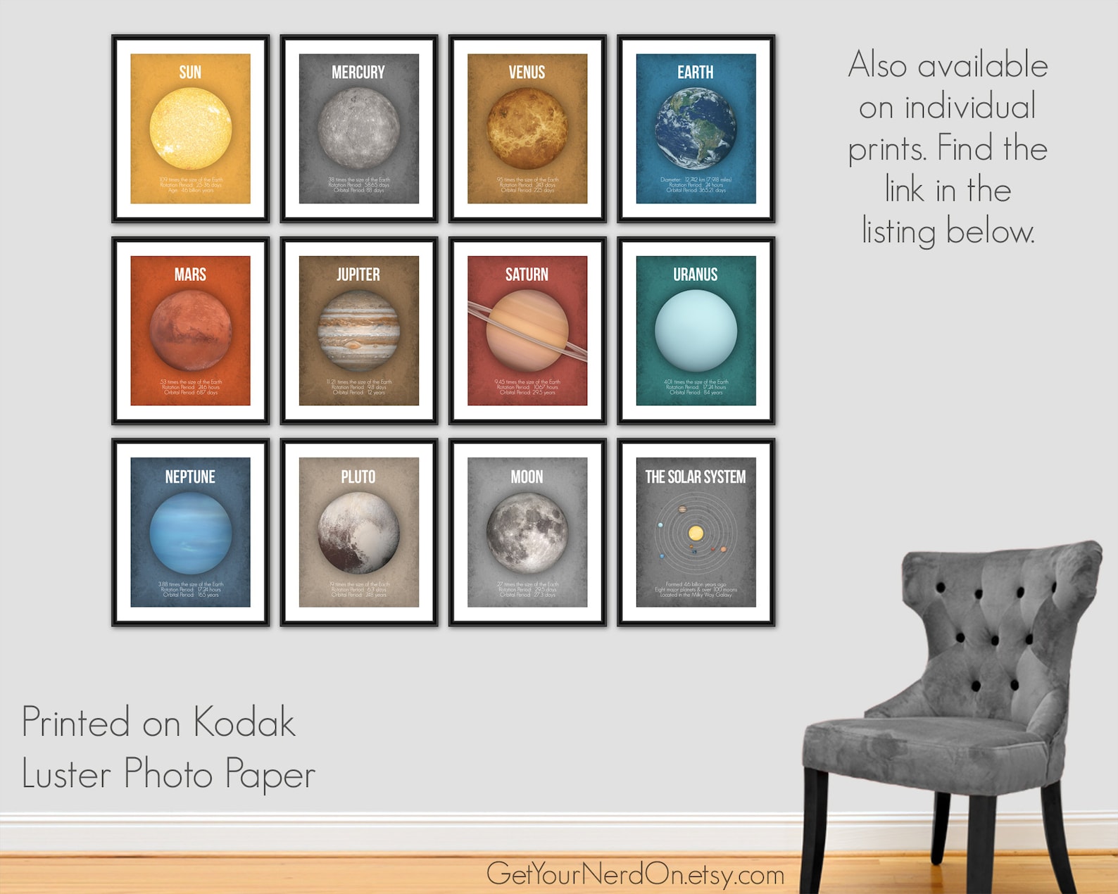 Planets Astronomy Art Poster Space Nerd Gifts Outer Space - Etsy