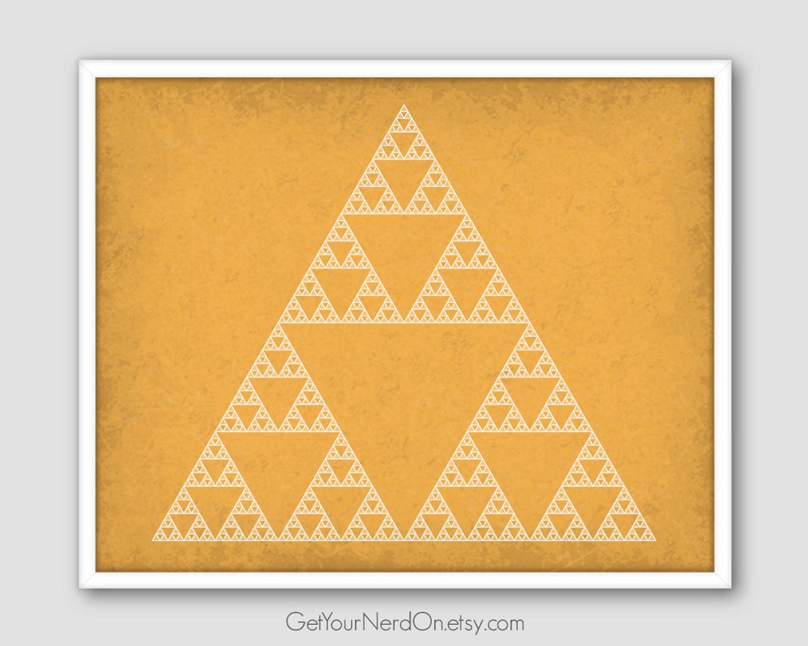 Sierpinski Triangle Geometric Fractal Art Poster Science | Etsy