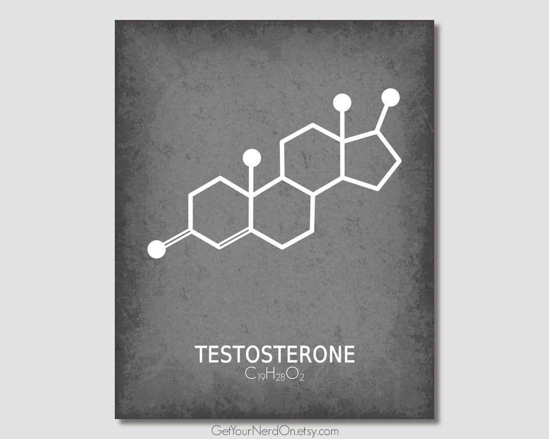 Testosterone Print Molecule Wall Art Science Nerd Art - Etsy