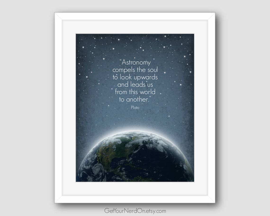 Inspirational Astronomy Quote Poster Nerdy Science Teacher | Etsy
