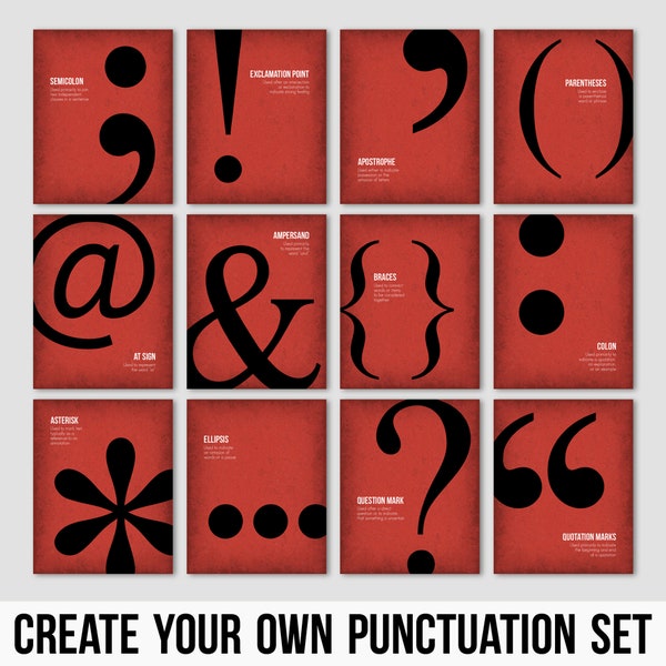 Punctuation Poster - Etsy