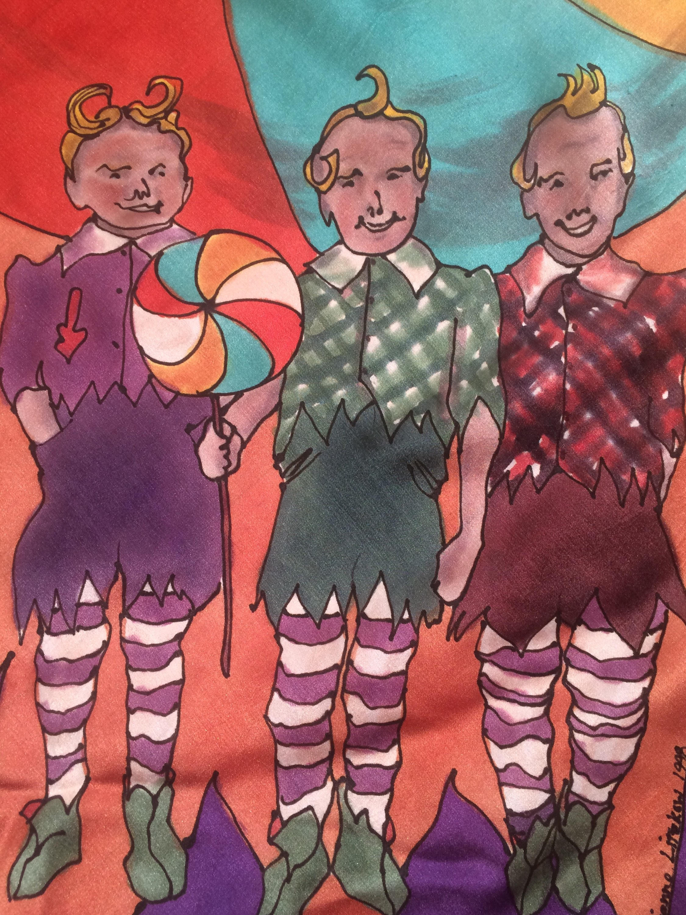 Wizard of Oz Lollipop Kid Hand Painted Silk Scarf - Etsy