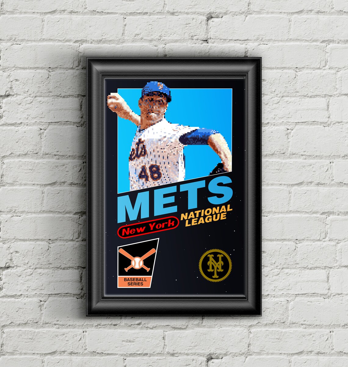 New York Mets Retro NES Box Art Print Jacob Degrom - Etsy