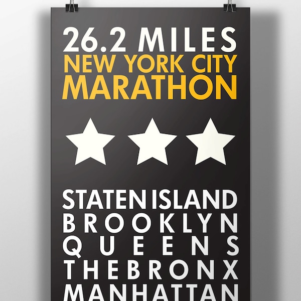 Nyc Marathon Poster - Etsy
