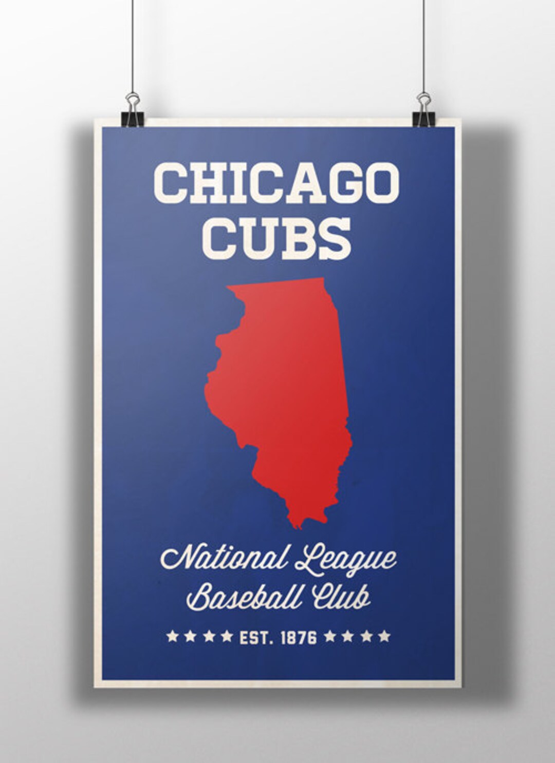 Chicago Cubs Minimalist Print - Etsy