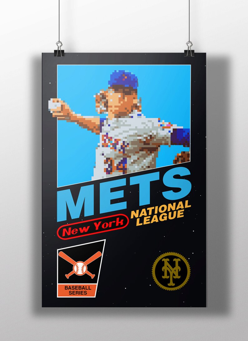 New York Mets Retro NES Box Art Print Noah Syndergaard - Etsy