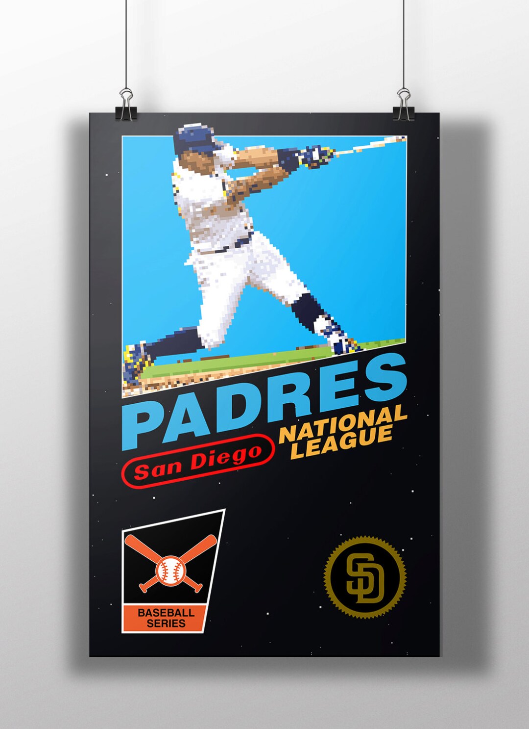 San Diego Padres Retro NES Box Art Print- Yangervis Solarte - Etsy