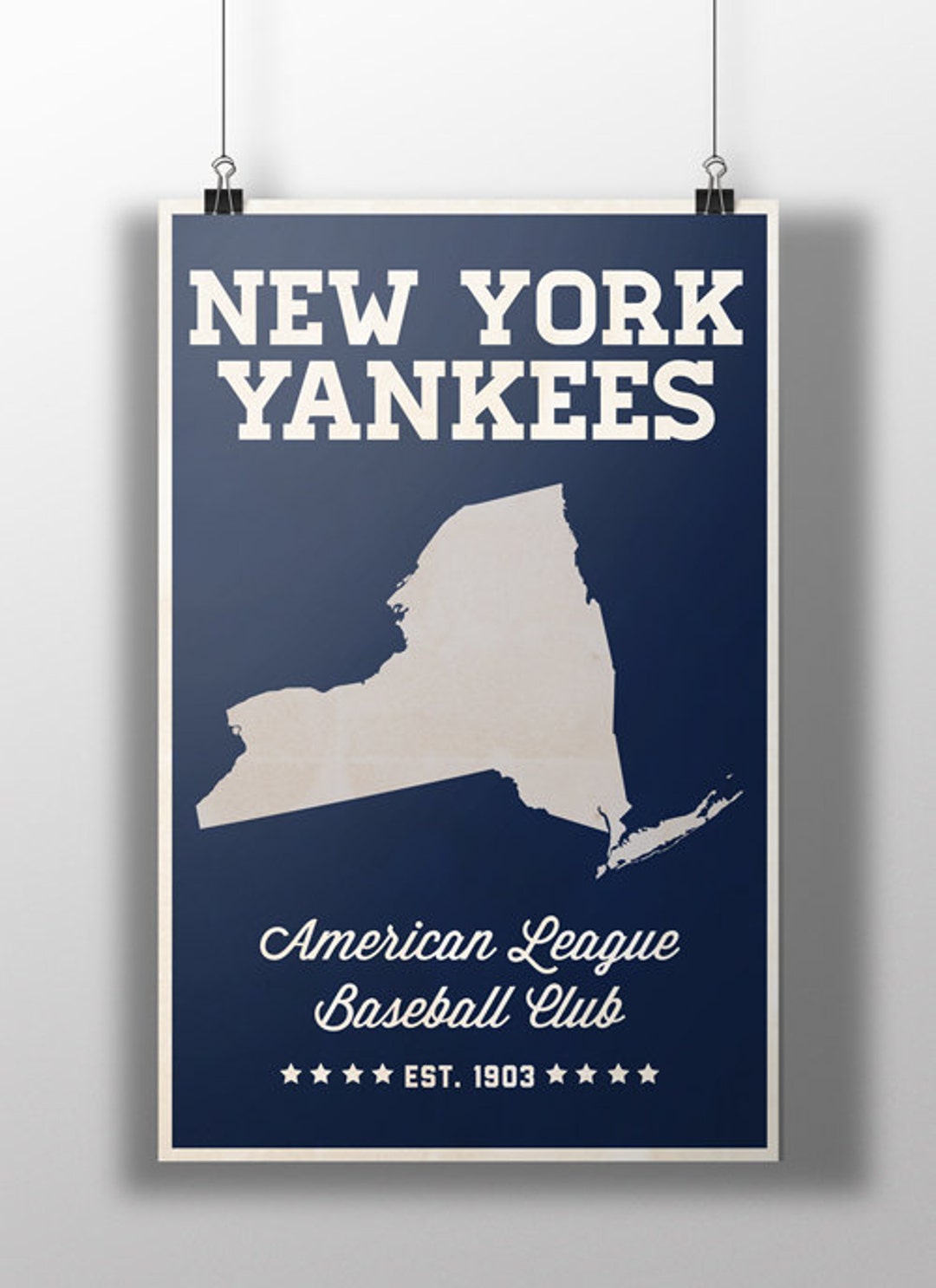 New York Yankees Minimalist Print - Etsy
